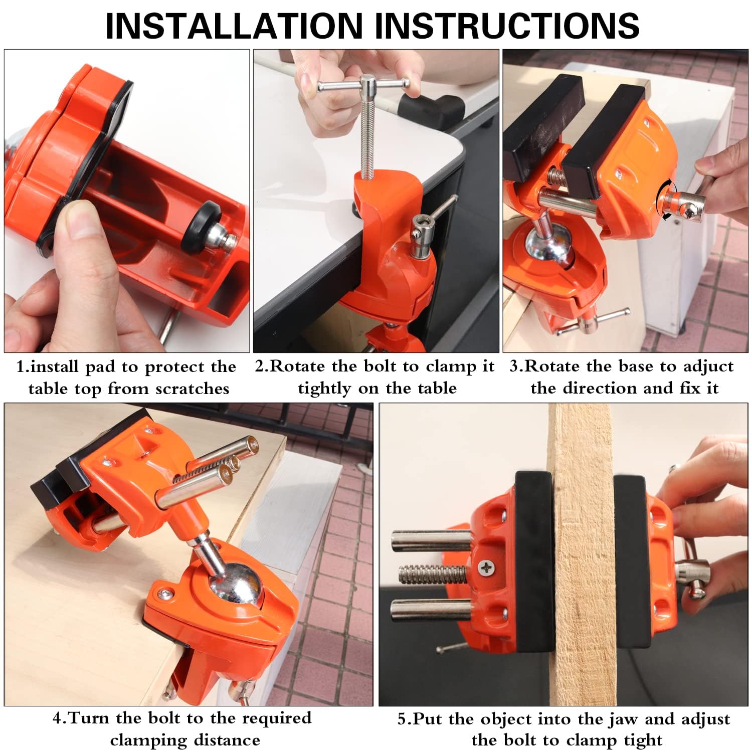Mua MAXMAN Clamp Bench Vise with Post Universal 8 Inch Woodworking Vise ...