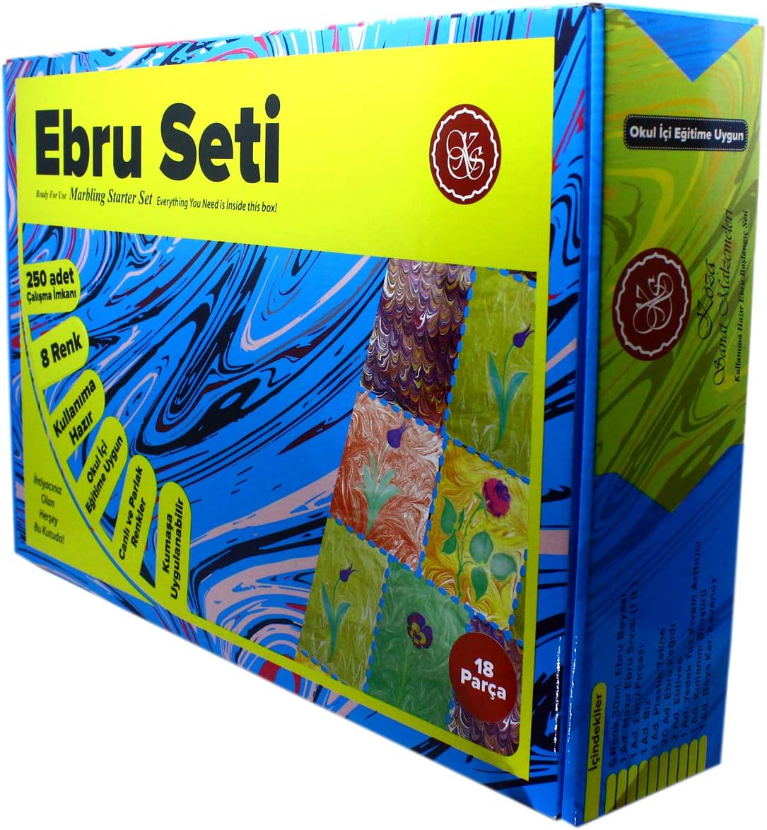 Marbling Set (18 Pieces) | Ebru Marbling Kit | Kolay Ebru SETI – BigaMart