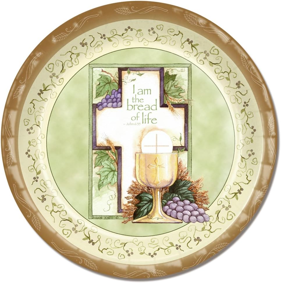 Amazon.com: Plate-Communion-Cross And Chalice-"Bread Of Life" (10.5")-1 ...