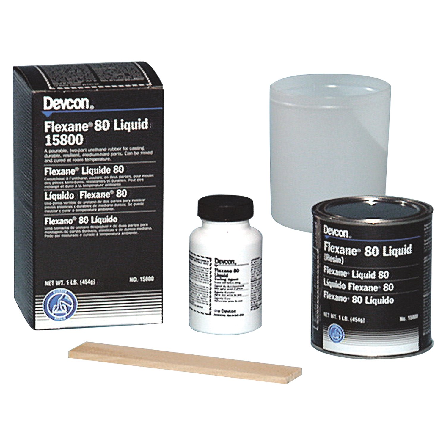 Devcon 230-15800 1lbs Flexane 80 Liquid, Medium-Hard, Black Color on ...