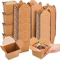 Amazon.com: [50 Pack] 8 oz Chinese Take Out Boxes - 3 x 2.5” Plain ...