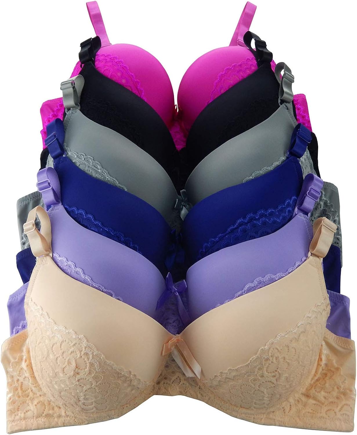 Women Bras 6 Pack Of Bra With Lace D Cup DD Cup DDD Cup At Amazon Women