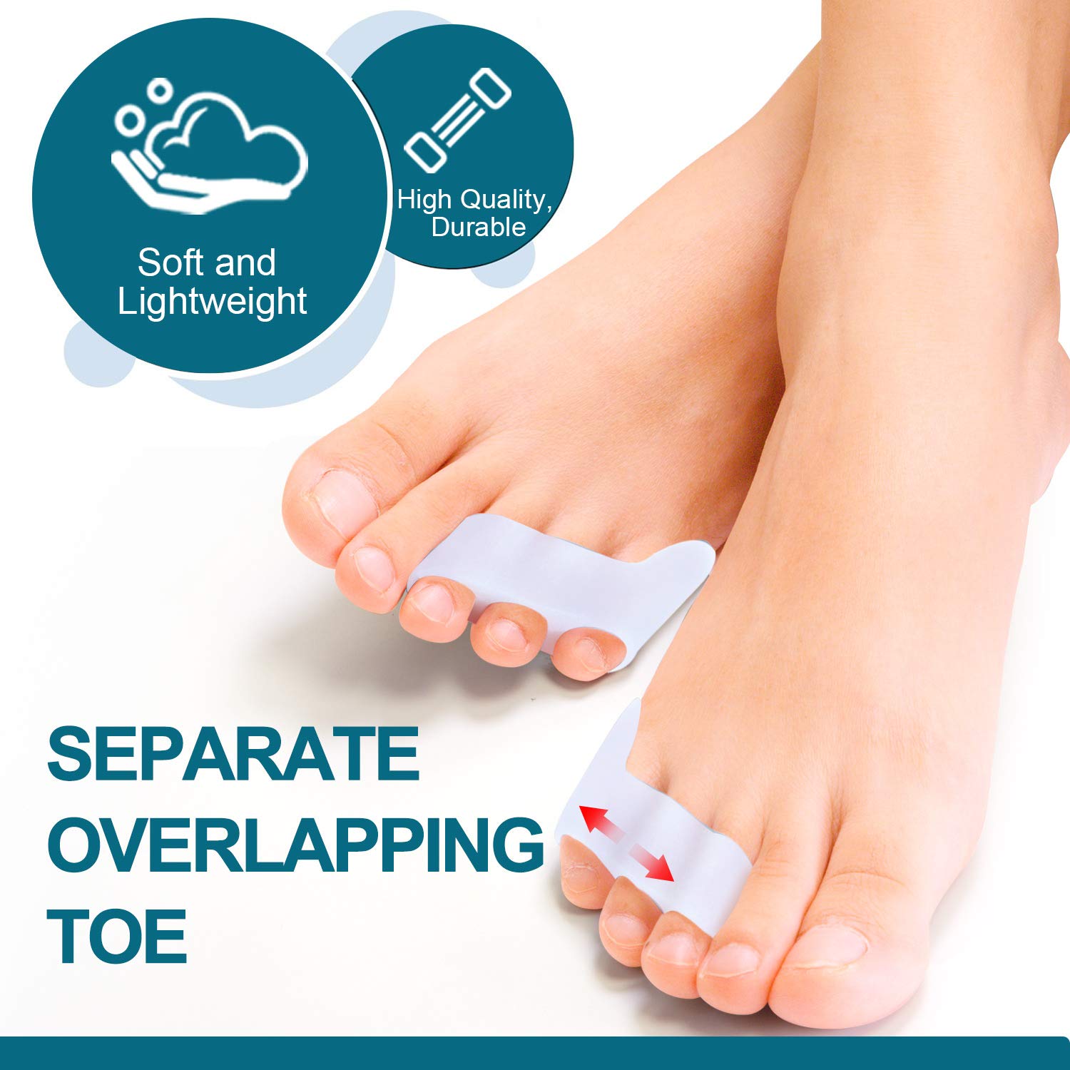 Mua Povihome 10 Pack Pinky Toe Separator and Protectors, Triple Gel Toe ...