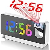 Amazon.com: Projection Alarm Clocks for Bedrooms,LED Digital Clock with ...