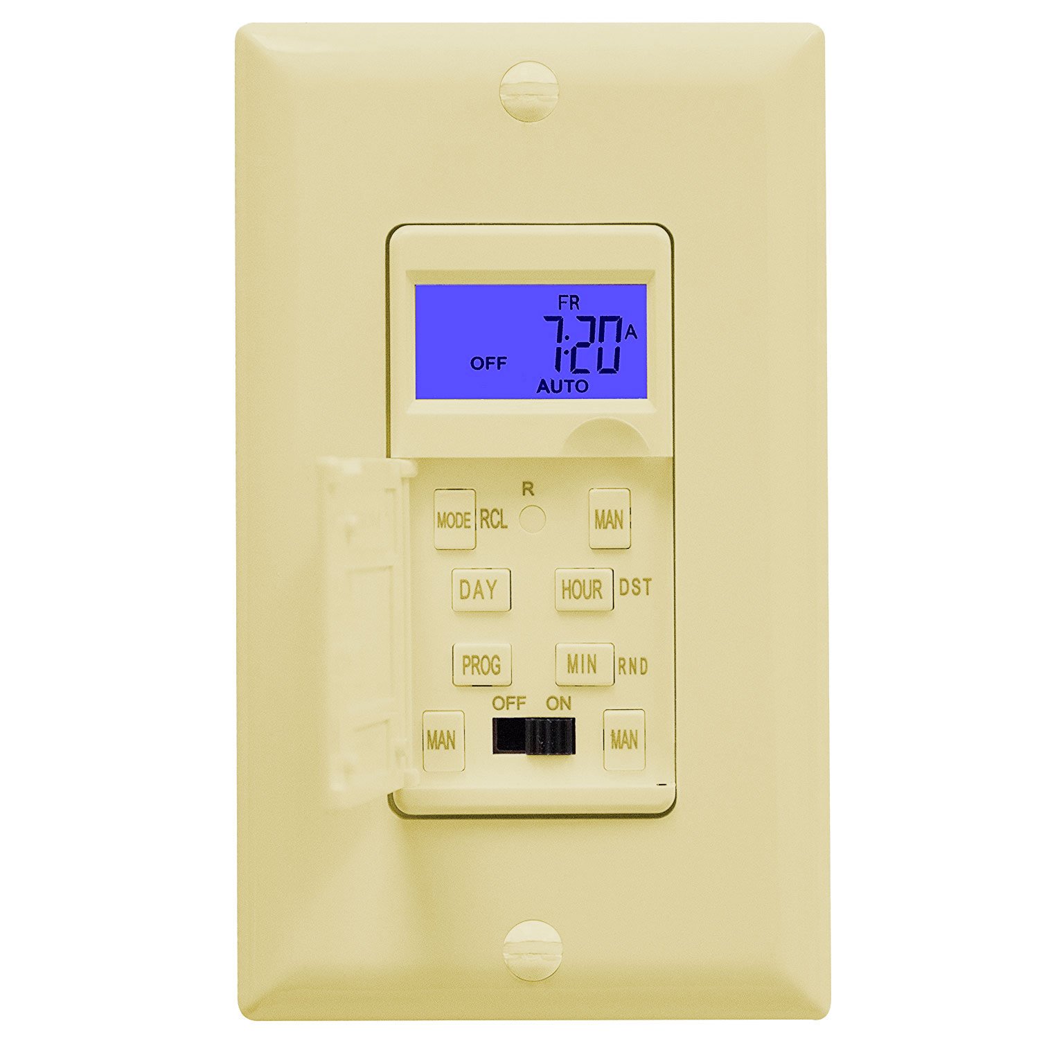 Enerlites HET01 7 Days Digital In-Wall Programmable Timer Switch with ...