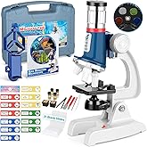 Amazon.com: Kids Microscope Kit 50 PCS - 120X - 1200X Microscope Slides ...