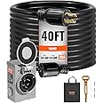 Amazon.com: VEVOR 30 Amp Generator Cord and Power Inlet Box Kit, 40 FT ...
