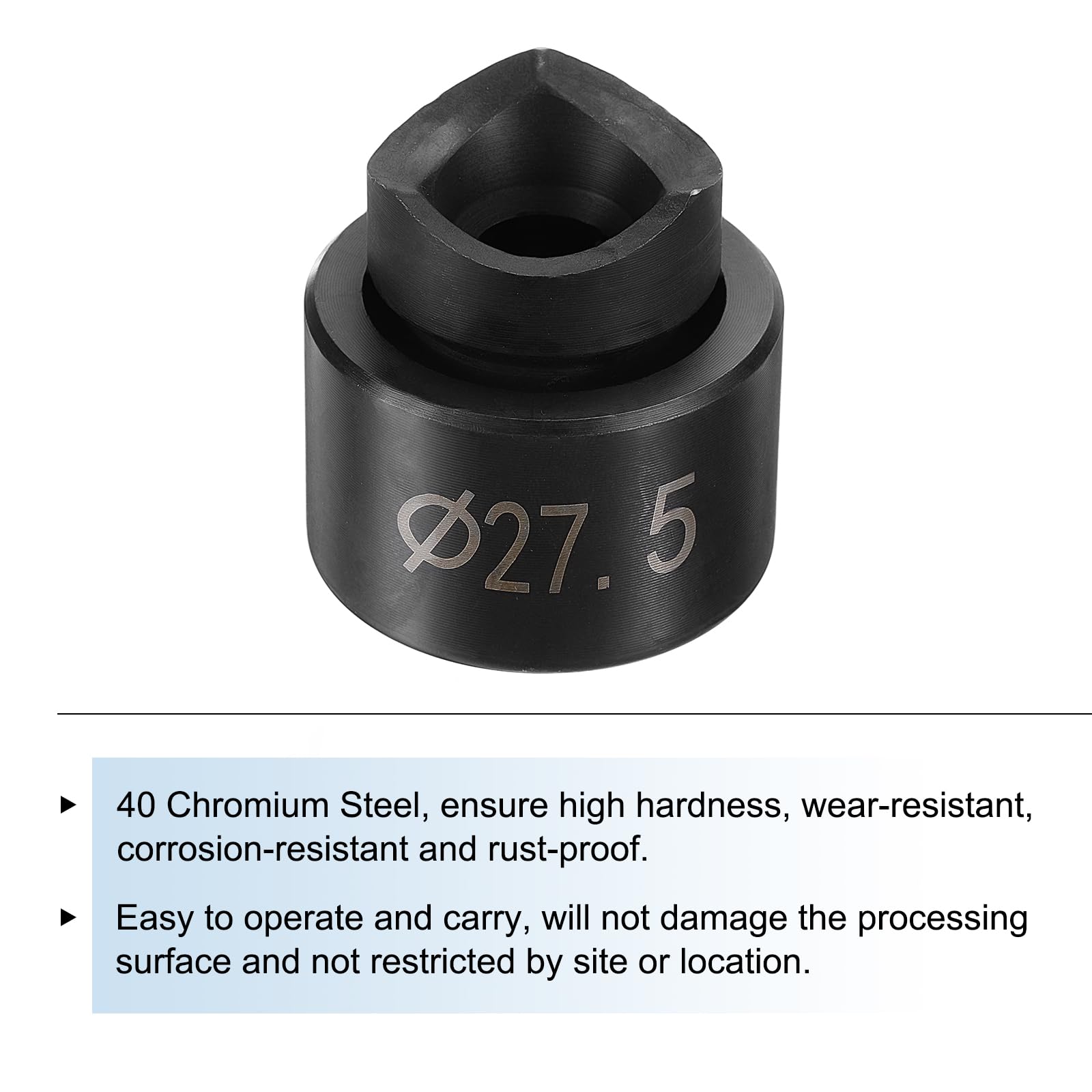 HARFINGTON Conduit Punch And Die 27.5mm Chrome Steel Manual Knockout Punch Conduit Hole Cutter ...