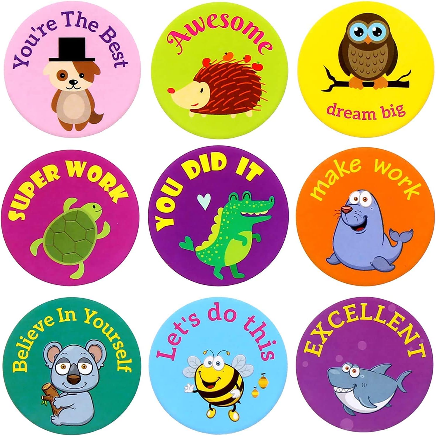 DIYASY 200pcs Children’s Reward Stickers Animal Teacher Praise stickers ...