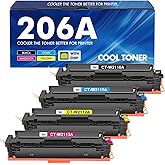 Amazon.com: 206A Toner Cartridges 4 Pack M283fdw M283cdw Set Compatible Replacement for HP 206A ...