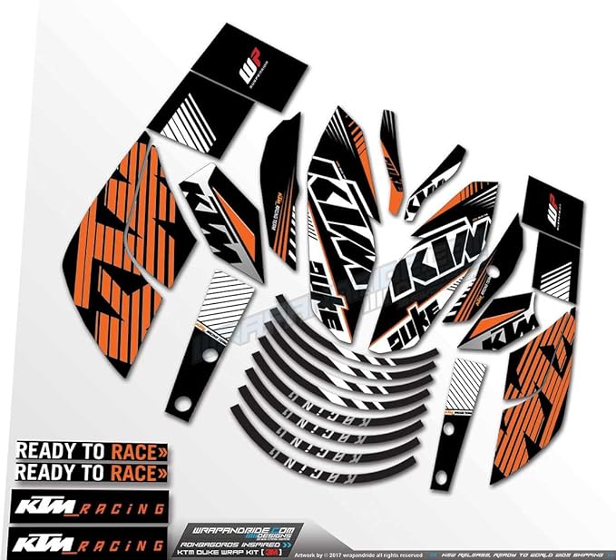 WRAP AND RIDE KTM DUKE 200/390/125 RokBagoros Inspired Graphics Kit ...