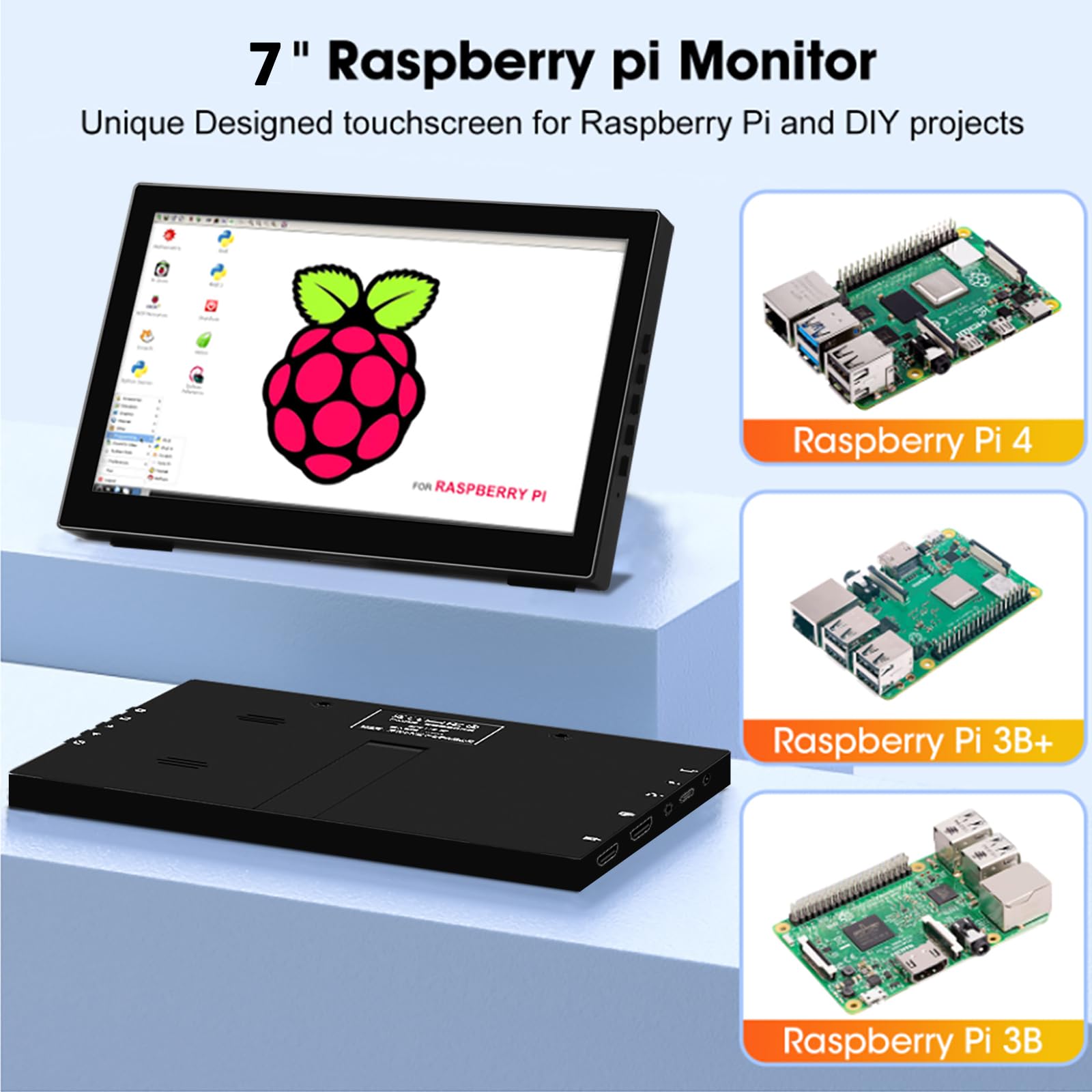 Mua 7Inch Mini Small Touchscreen Monitor Built-in Speakers 1024X600 ...