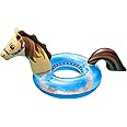 Amazon.com: Swimline Hobby Horse Glitter Inflatable Pool Ring, Multi ...