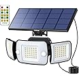 intelamp Solar Lights Outdoor, 3 Head Solar MotionSensor Lights for ...