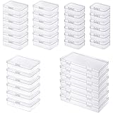 Amazon.com: Goodma 24 Pieces Mixed Sizes Rectangular Empty Mini Clear ...