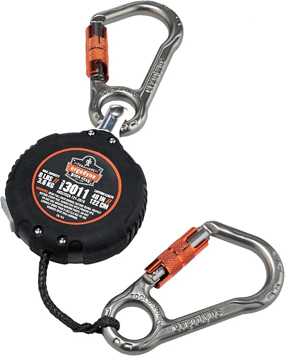 Retractable Tool Lanyard with Carabiner Mount, Tool Weight Capacity 8 ...