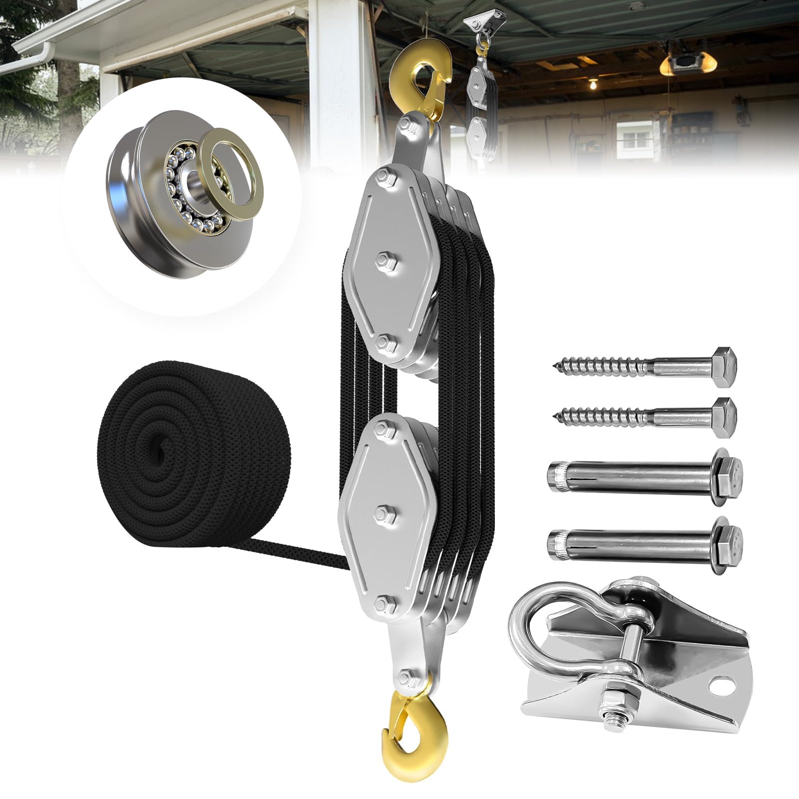 Rope Hoist Pulley System Rope Hoist Authentic Pulley System YATOINTO