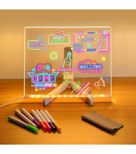 Led Drawing Board For Kids LED Note Board With Colors, Magnetic Drawing ...