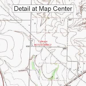 Amazon.com : USGS Topographic Quadrangle Map - Celeste, Texas (Folded ...