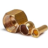 LTWFITTING 3/8-Inch Brass Compression Insert, Brass Compression Fitting ...