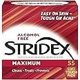 Amazon.com: Stridex Strength Medicated Pads, Maximum - 55 Count (Pack ...