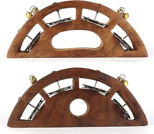 ASHIRWAD 7 inches Wooden Khartal Pair Hand Cymbals Indian Musical ...