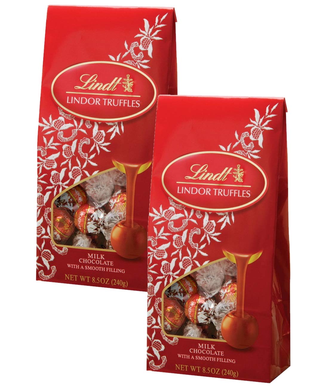 Buy Lindt Lindor Milk Chocolate Bag 8.5 oz each (2 Items Per Order ...