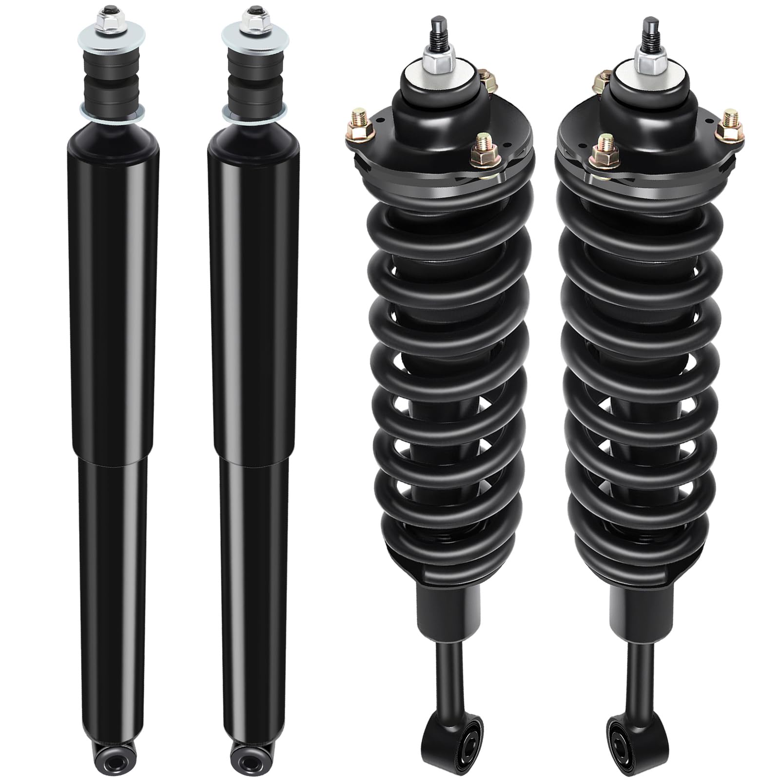 GDSMOTU Front & Rear Complete Struts & Coil Spring Assembly Compatible ...