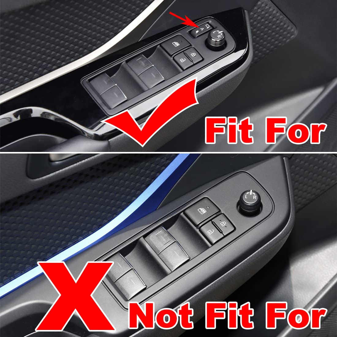 Mua ruihe 4pc Carbon Fiber Color Automobile Door Window Control Panel ...