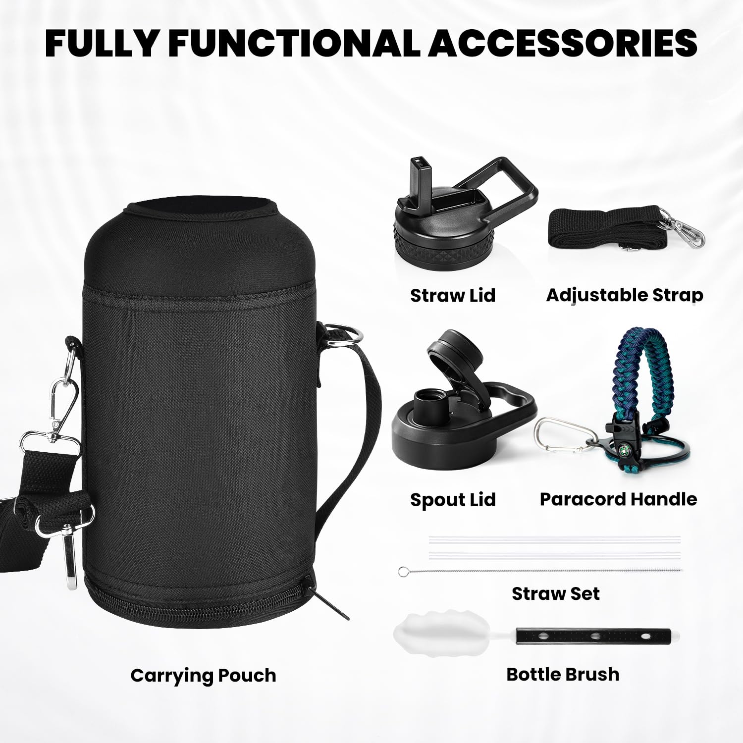 Mua Insulated Water Bottle 64 oz, Triple Wall Vacuum Stainless Steel ...
