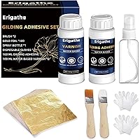 Amazon.com: Gold Leaf Kit, 100ml x2 Gilding Adhesive Set, Water Based ...