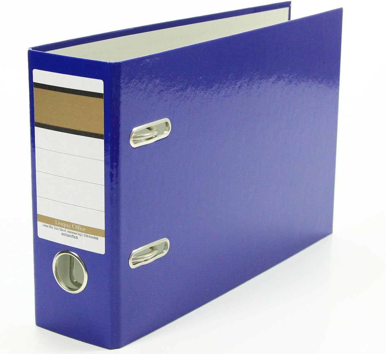 Ordner / A5 quer / 75mm breit / Farbe: blau: Amazon.de: Bürobedarf ...