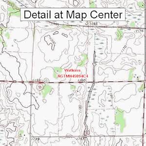 Amazon.com : USGS Topographic Quadrangle Map - Watkins, Minnesota ...