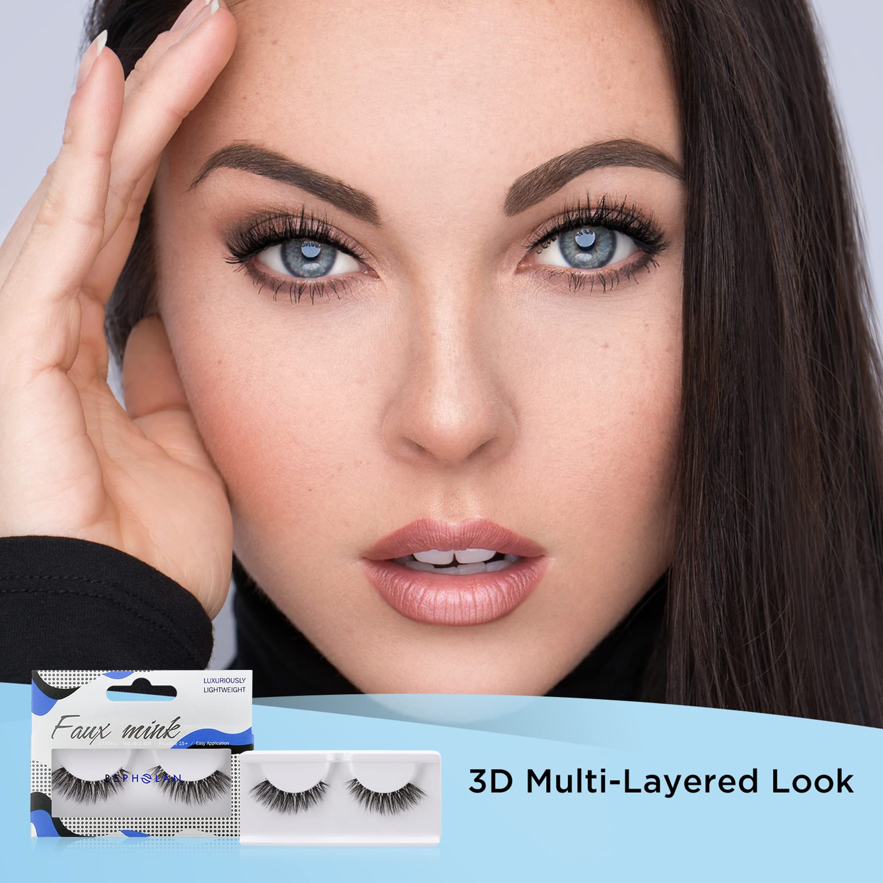 Eyelashes Natural Look False Lashes - Bepholan Fake Eyelashes 5D Super ...