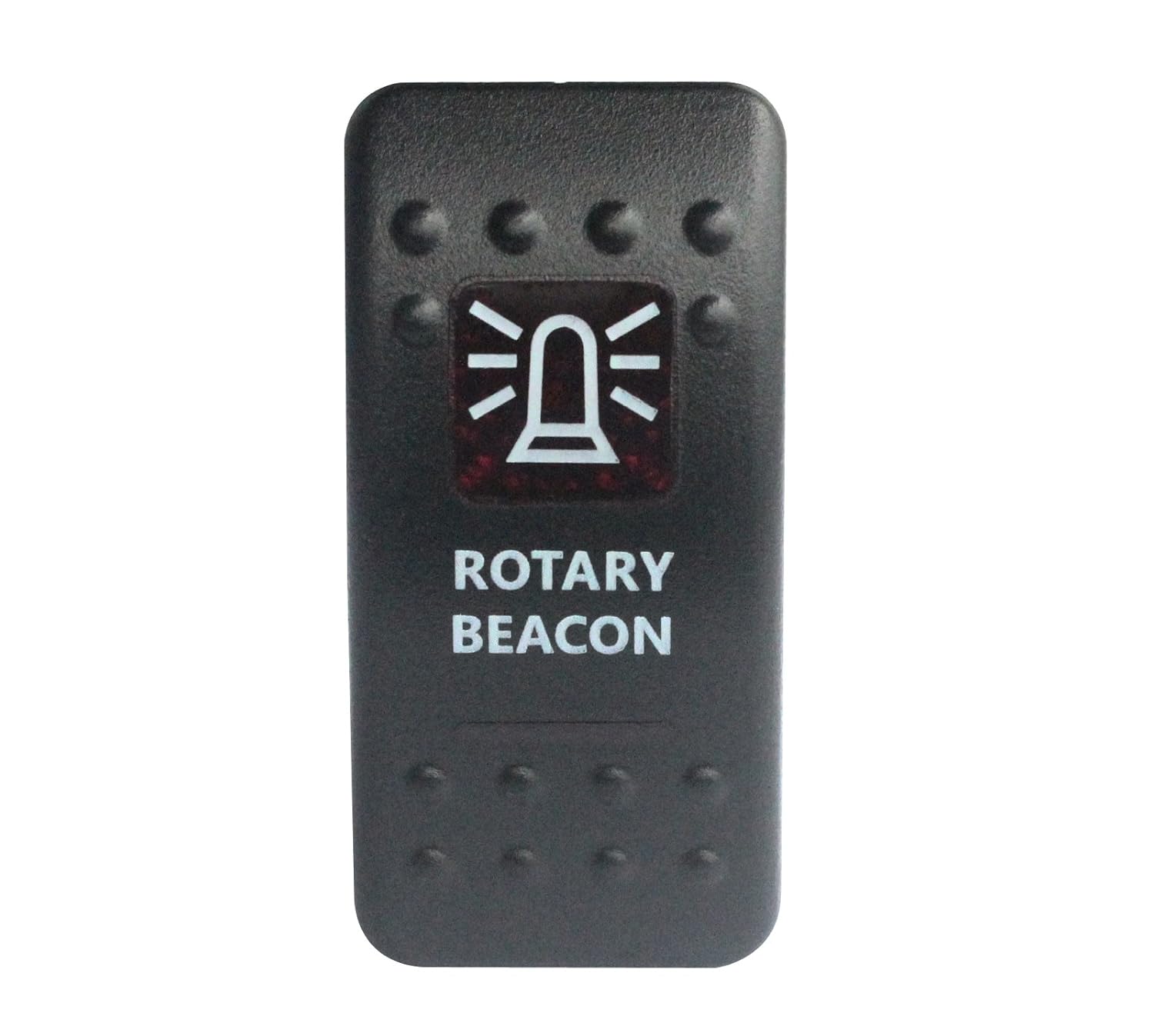 BANDC 12V/24V ROTARY BEACON Rocker Switch 5 pins ON/OFF SPST RED Led ...