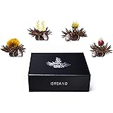 Creano Teelini Teeblumen im Tassenformat, Geschenkset in Teekiste aus ...