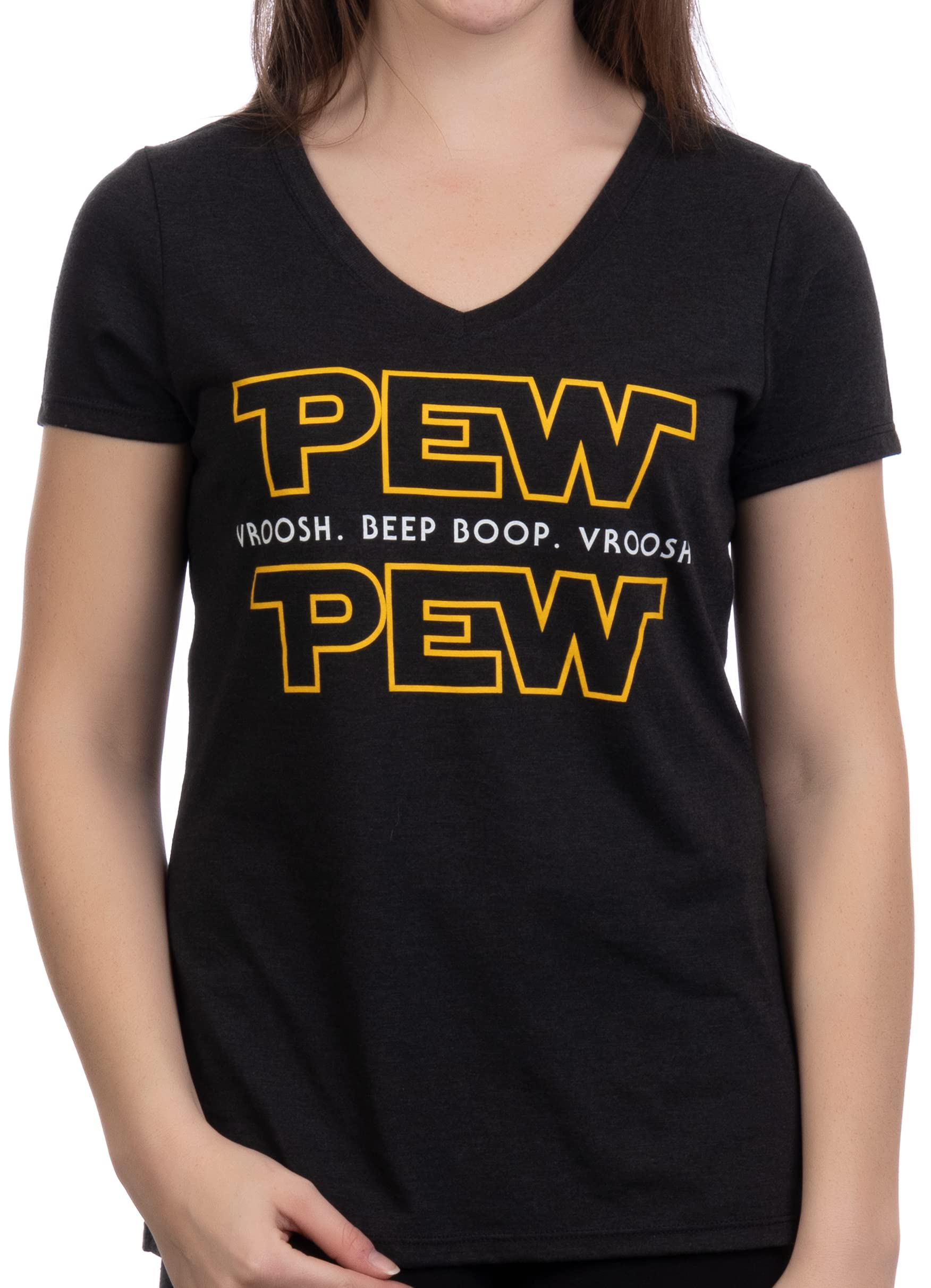 Ann Arbor T-shirt Co. Pew Pew Wars | Funny Sci-fi Space Star Noises for ...
