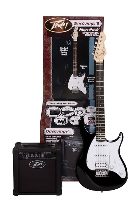 Peavey Raptor Electric Guitar Package - Black (585340): Amazon.co.uk ...