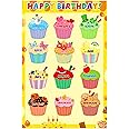 WaaHome Happy Birthday Chart Poster 12''x18'' Birthday Classroom ...