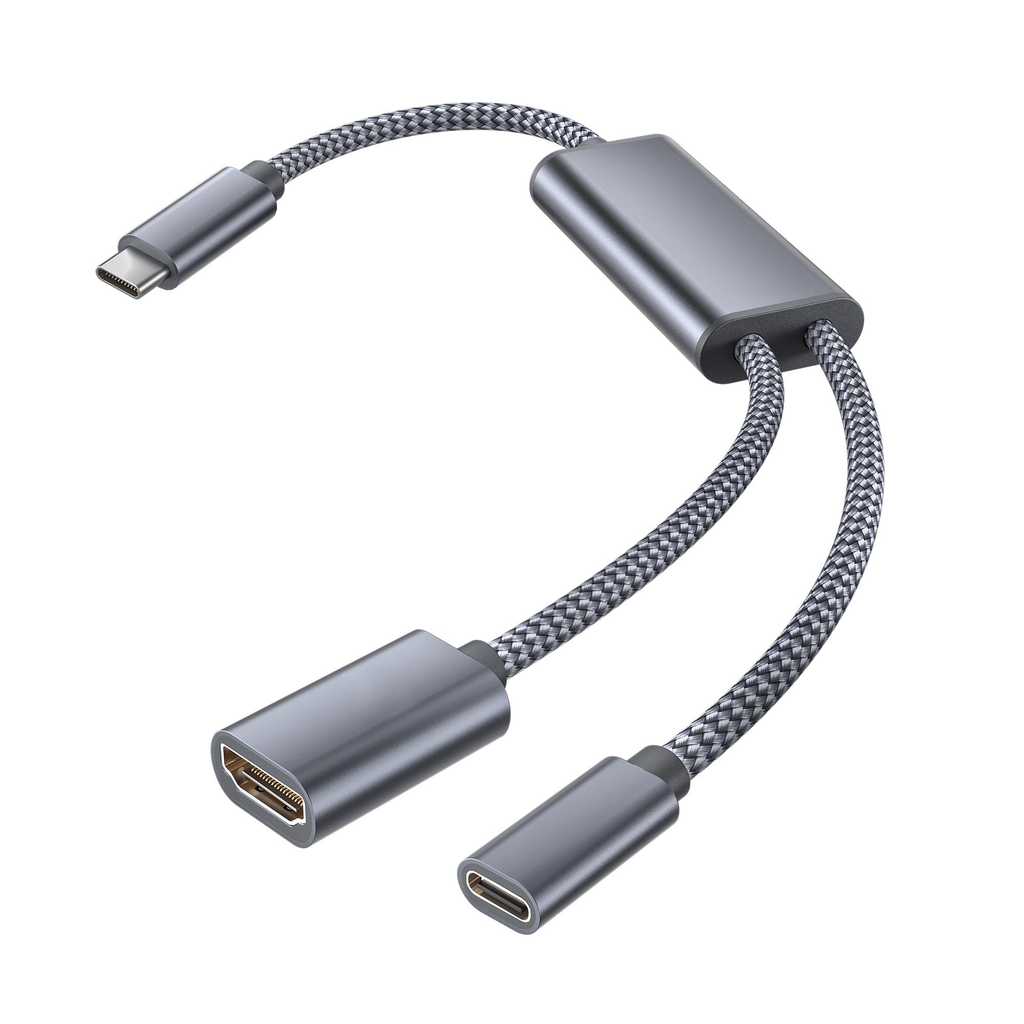 Basesailor USB C to HDMI Adapter with 100W PD Charger Port,2-in-1 Type ...