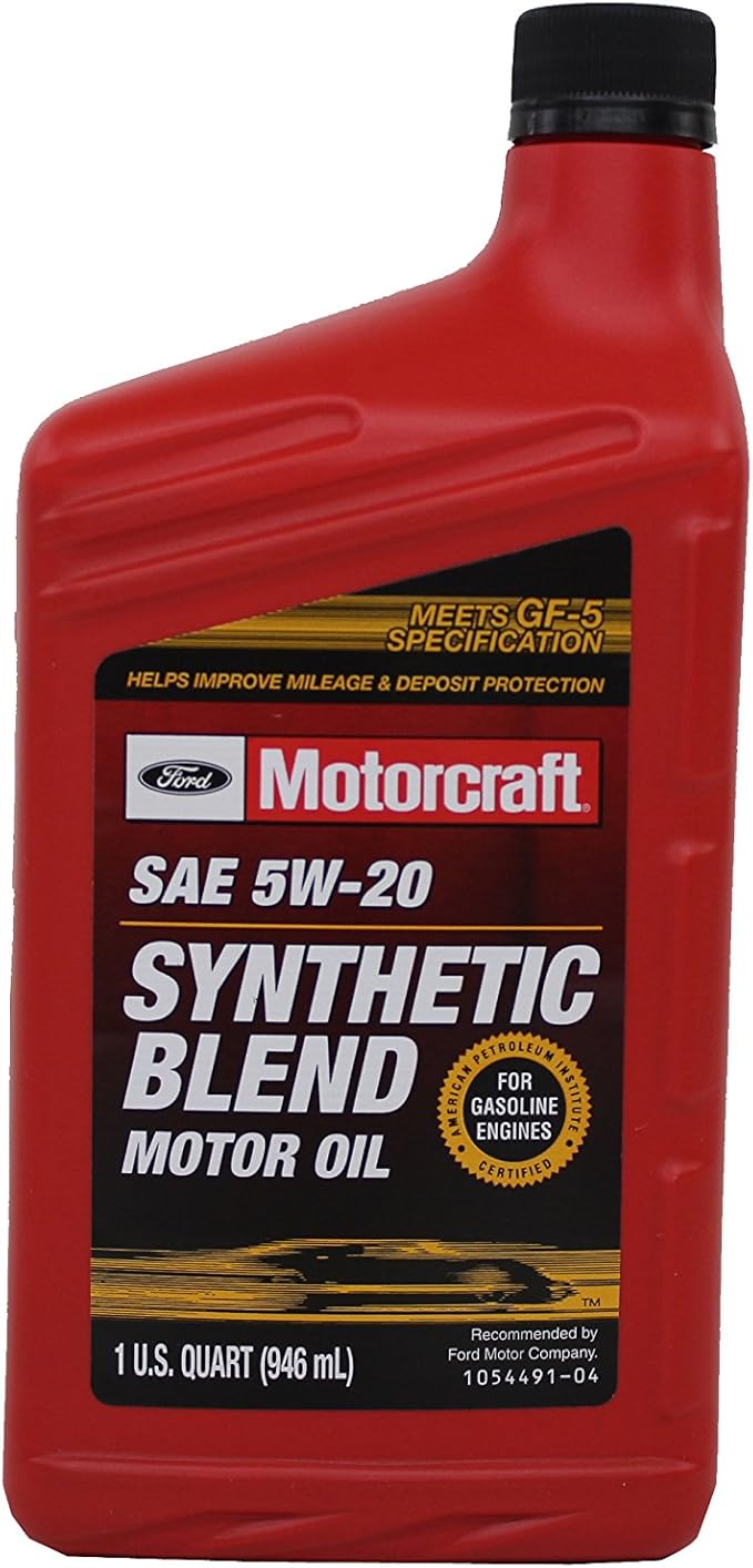 Genuine Ford Fluid XO-5W20-QSP SAE 5W-20 Premium Synthetic Blend Motor ...