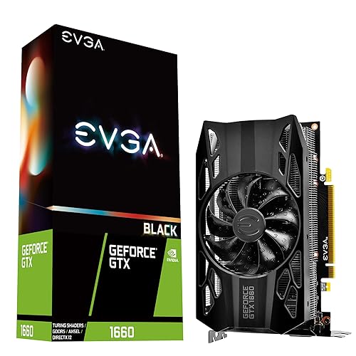 EVGA GeForce GTX 1660 Black Gaming, 6GB GDDR5, Single Fan 06G-P4-1160 ...
