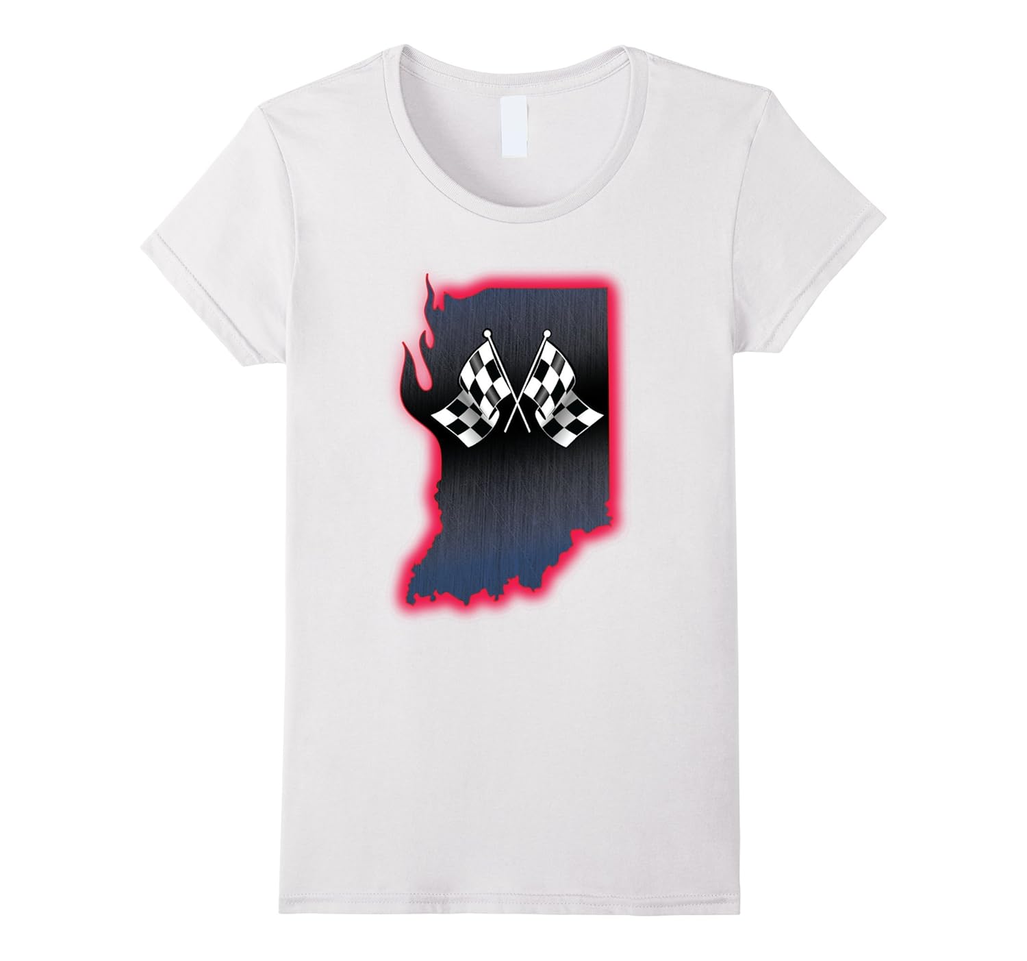 State of Indiana Indianapolis Checkered Flag Shirt-4LVS