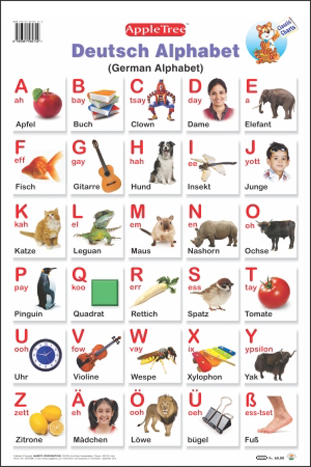 German Alphabet Chart - Ponasa