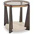 Amazon.com: Signature Design by Ashley Frazwa Modern Glass-Tabletop End ...