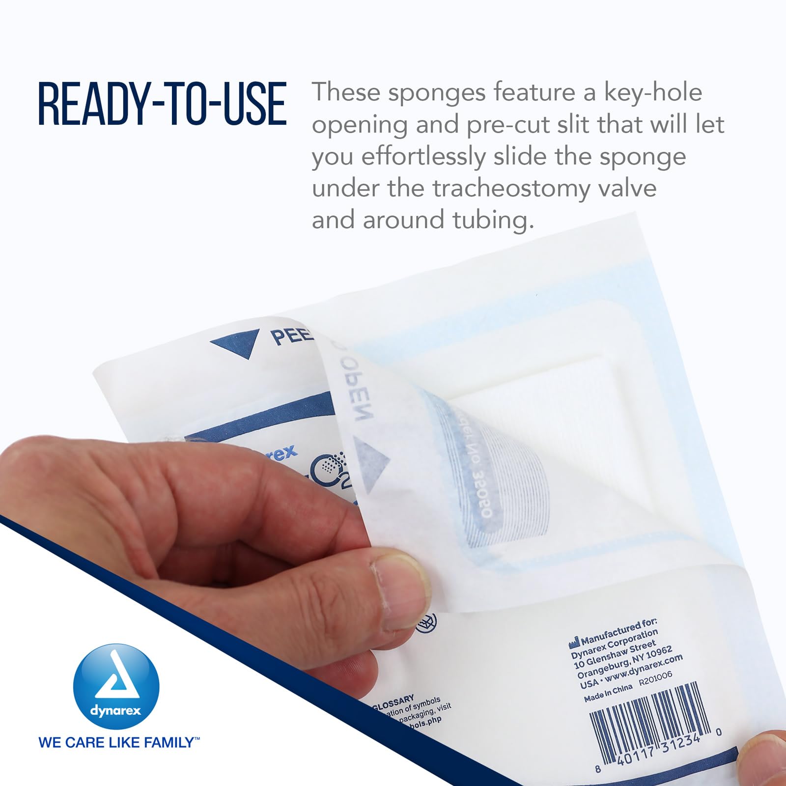 Mua Dynarex 35050 Tracheostomy Drain Sponge, 4" Length, 4" Width, 6 Ply ...