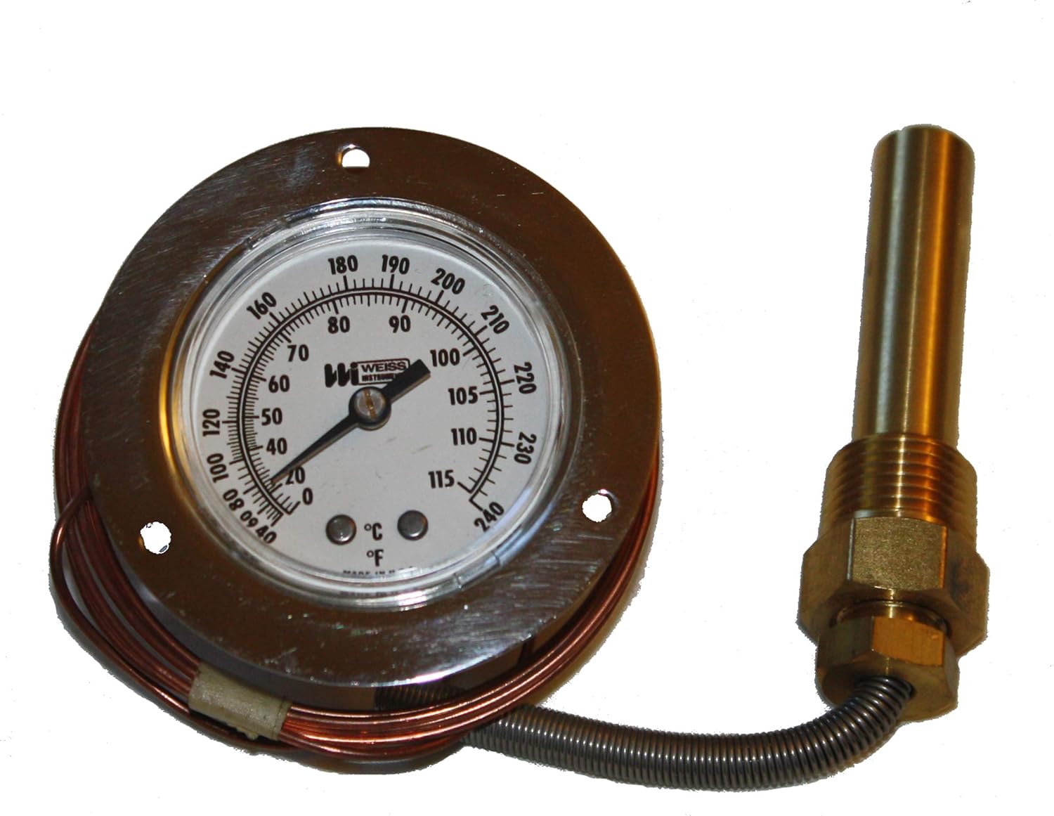 Amazon.com: Weiss Vapor Thermometer 40-240 Fahrenheit 0-115 Celsius ...