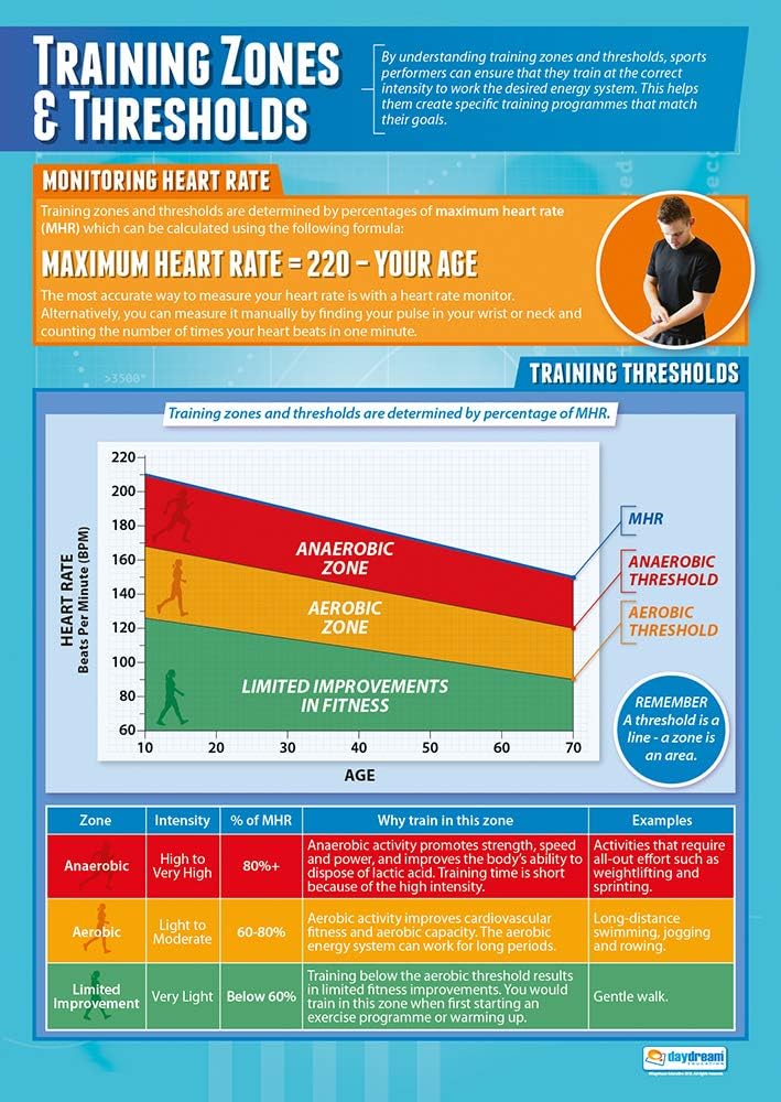 Sports Training Zones & Thresholds | PE Posters | Laminated Gloss Paper ...