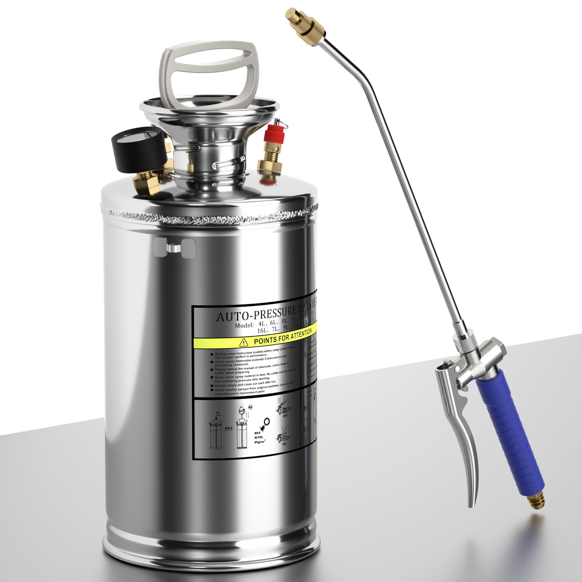 Mua Vorole 1.5 Gallon Hand Pump Sprayer, Stainless Steel Tank Chemical ...