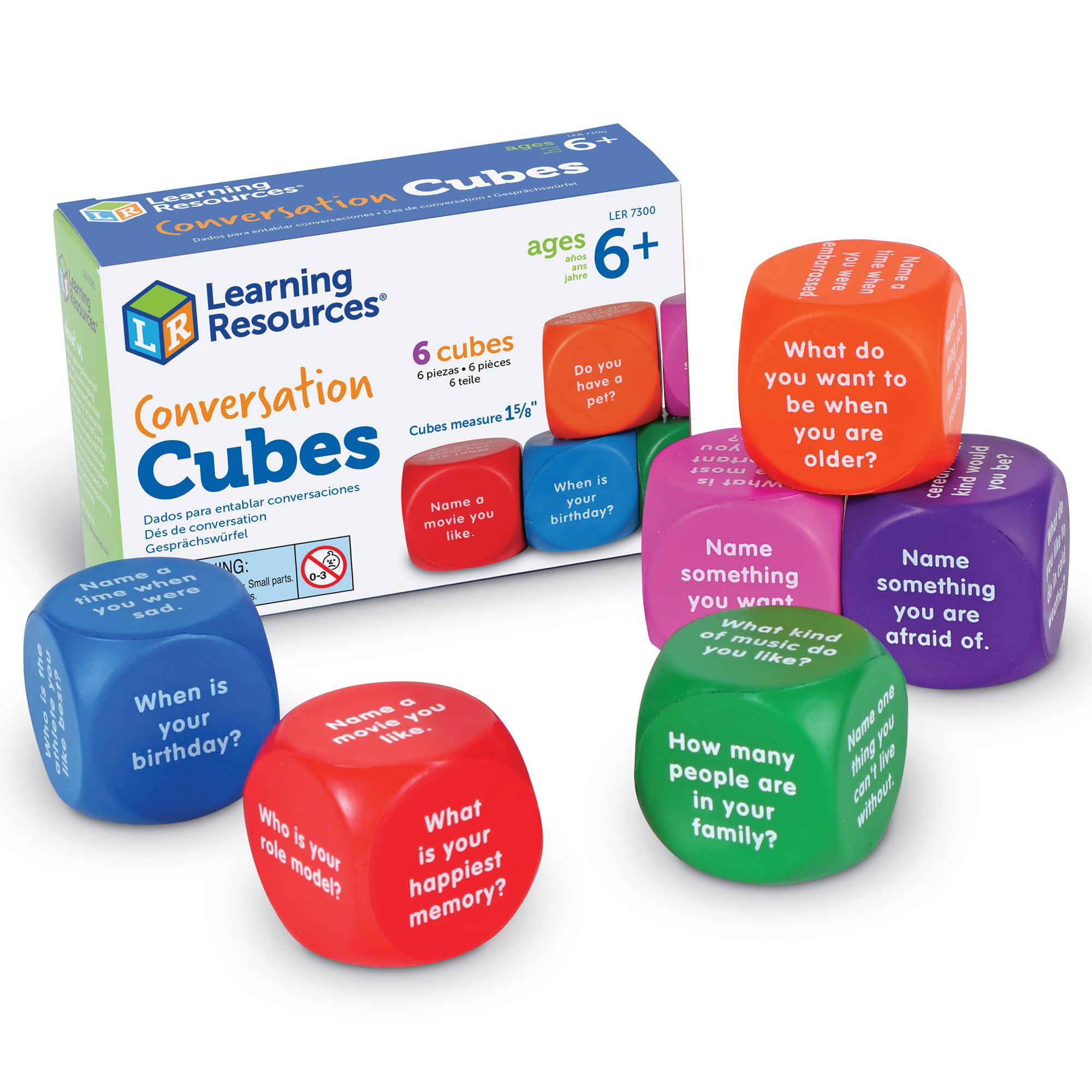 Mua Learning Resources Conversation Cubes - Speech Therapy Materials, Therapy Games, Therapy ...